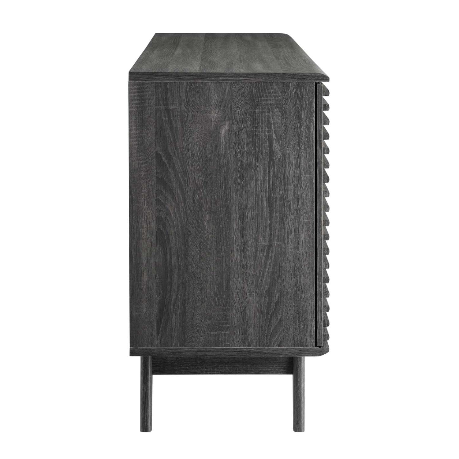 Modway Render 63" Mid-Century Modern Sideboard Buffet Table or TV Stand in Charcoal