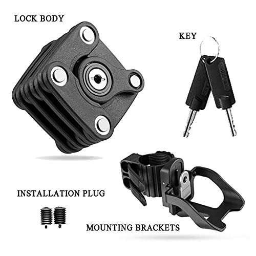 LJJSMG Folding Belt Mounting Bike Lock Heavy Duty Anti-Theft Bicycle Chain Lock Folding with Mounting Bracket Multi-Function Alloy Lock with Keys