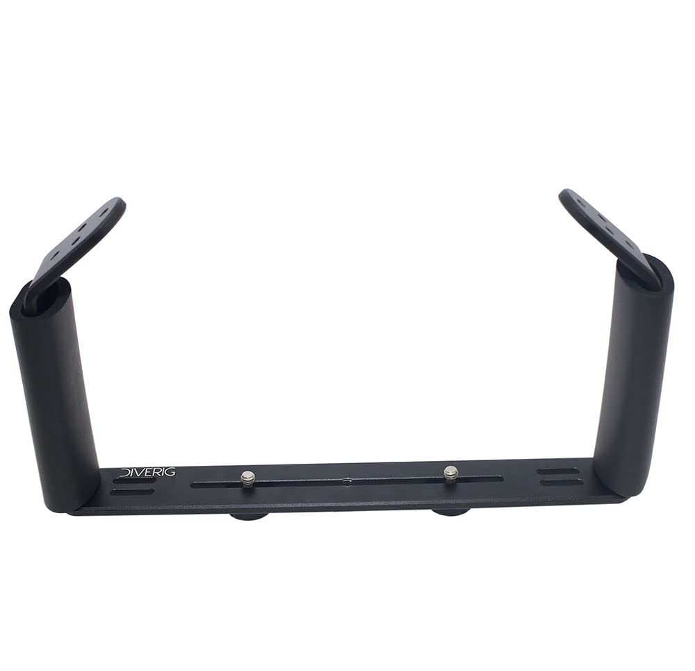 nitescuba Underwater Handle Tray Bracket Aluminum Alloy Dual Handheld Video Light Stabilizer Tray for Camera housing,Handle Grip for gopro Set up Works for Hero 10,Action Camera