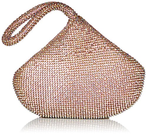 Jessica McClintock womens Staci Mesh Wristlet Pouch, Pink, One Size