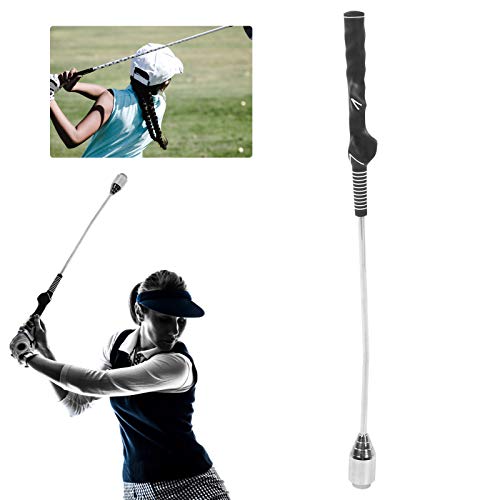 MIWEITOO Stainless Steel Golf Swing Training Grip Trainer Pole Bar Correct Posture Weight Adjustable Golf Swing Trainer Aid for Indoor Practice Chipping Hitting Golf Accessories