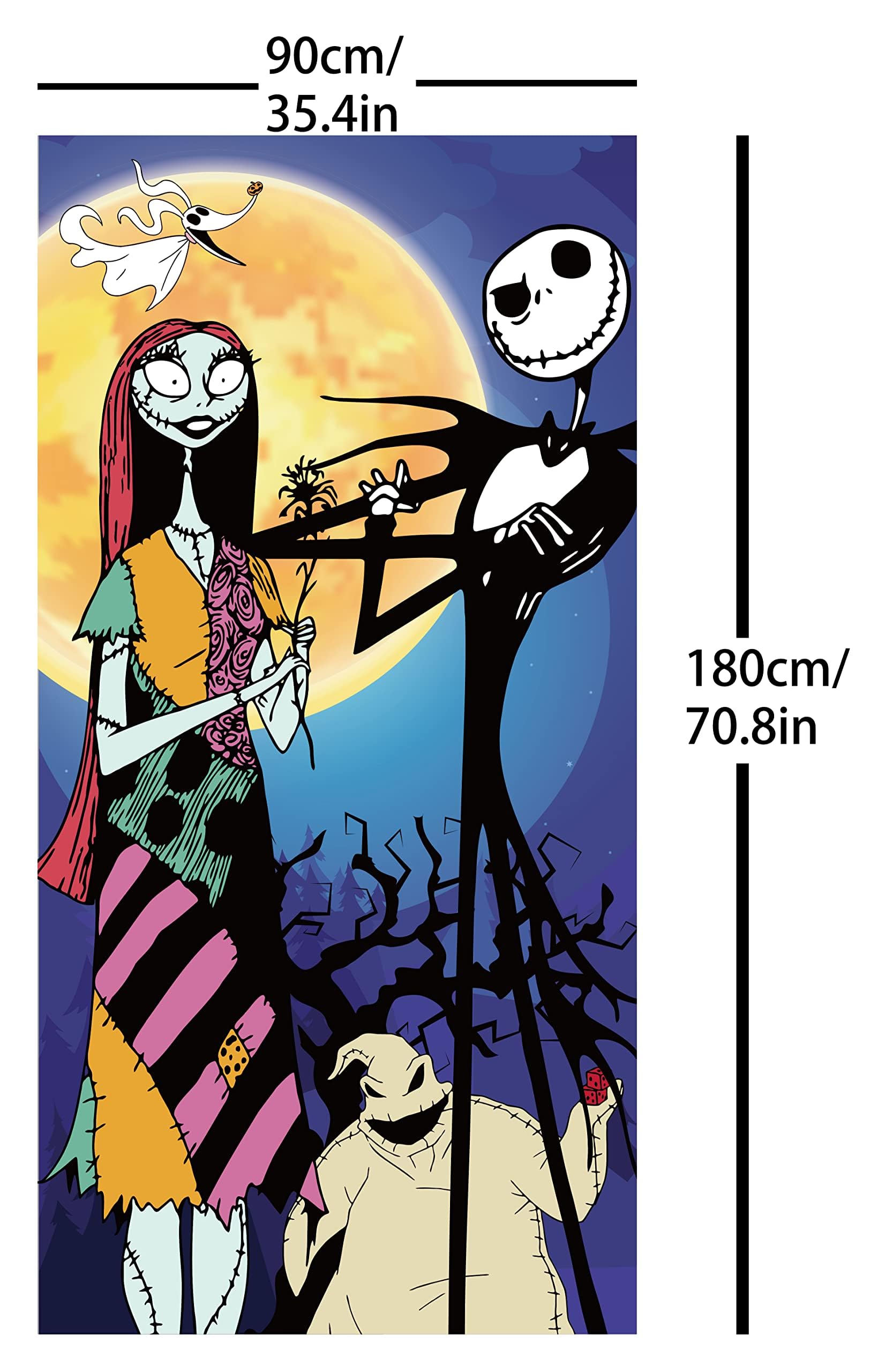 Jack Skellington Porch Sign Banner Nightmare Before Christmas Banner Party Supplies Decorations Welcome Christmas Fall Door Banner