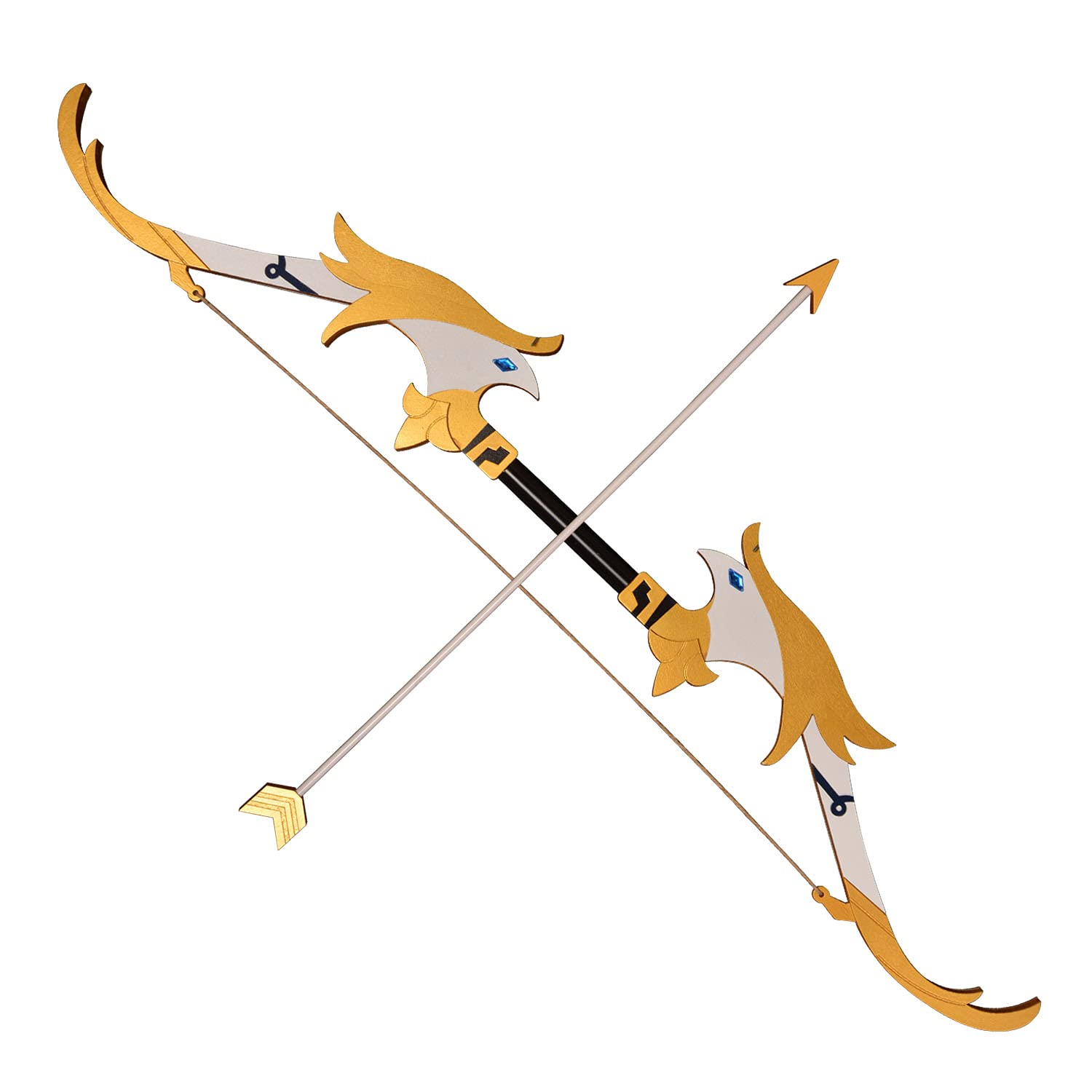 lkjad Wooden Game Genshin Impact Cosplay Bow and Arrow Favonius Warbow Weapon Props Top