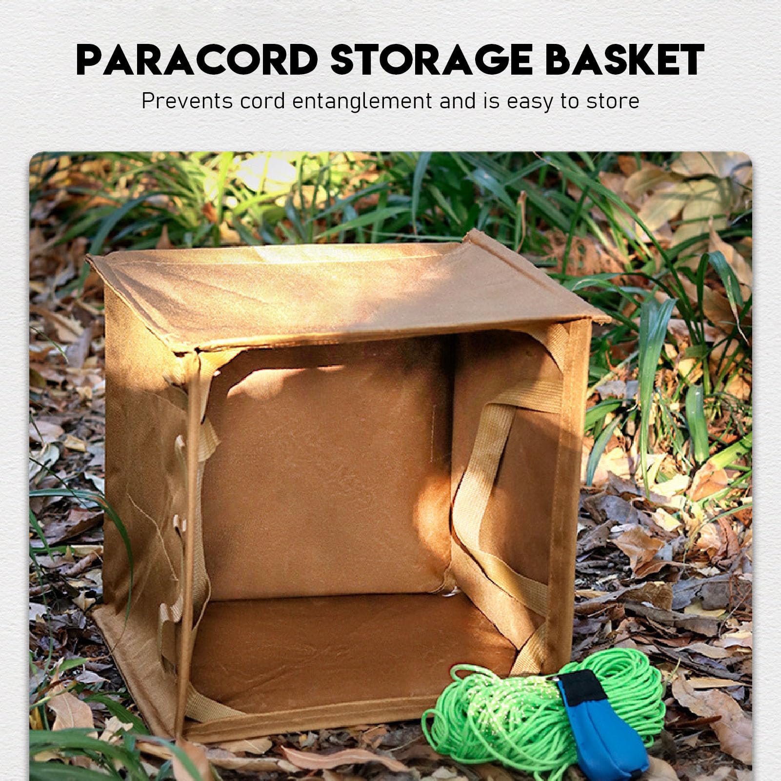 Yechiry 33L Arborist Throw Line Storage Cube, Throw Line Storage Basket, Tree Cutting Equipment Throwline Box - Outdoor Large Capacity Foldable Trash Can for Camping BBQ