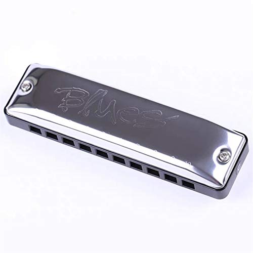WAAZVXS Diatonic Harmonica 10 Holes 20 Note Blues Harp Key C ABS Comb Brass Reeds Musical Instruments (Color : Key A)
