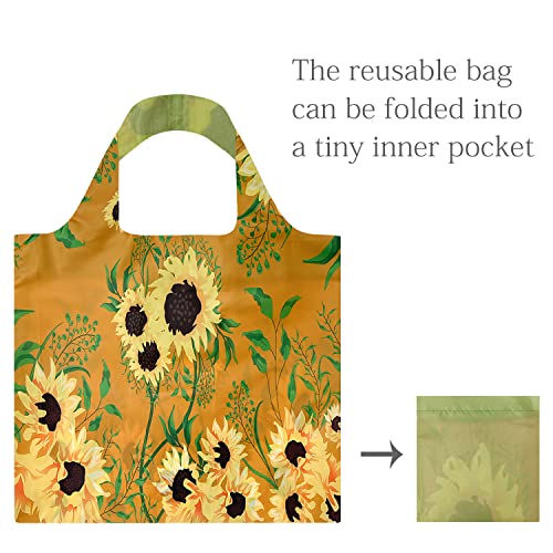 Wrapables AllyBag Collection Reusable Shopping Bag, Sunflowers Harvest