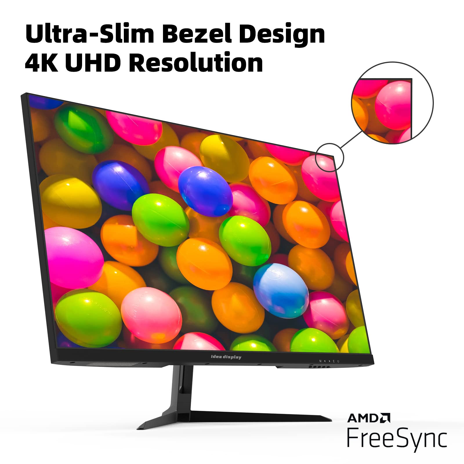 idea display Q32P 32" IPS 4K UHD Gaming Monitor, 3840x2160, 60Hz OD4ms, 100% sRGB, 1xHDMI,1xDisplayport, 2xUSB,Type-C, USB-B, Remote Control, Frameless FreeSync HDR, LED Backlight