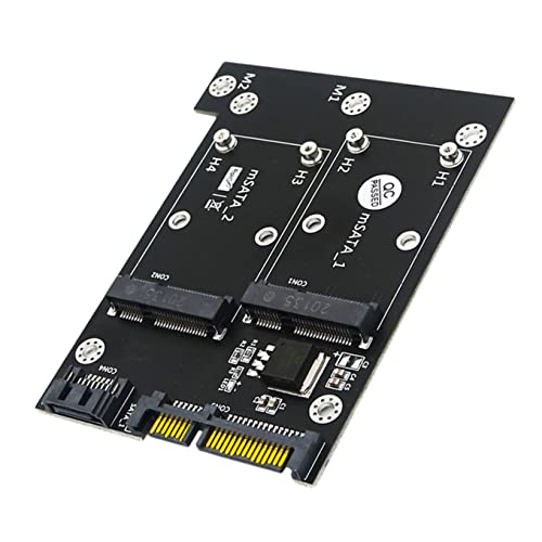 SOLUSTRE Dual Accessory Hard Replacement Double Computer Adapter to SSD Converter Iii Card Msata Drive Reader