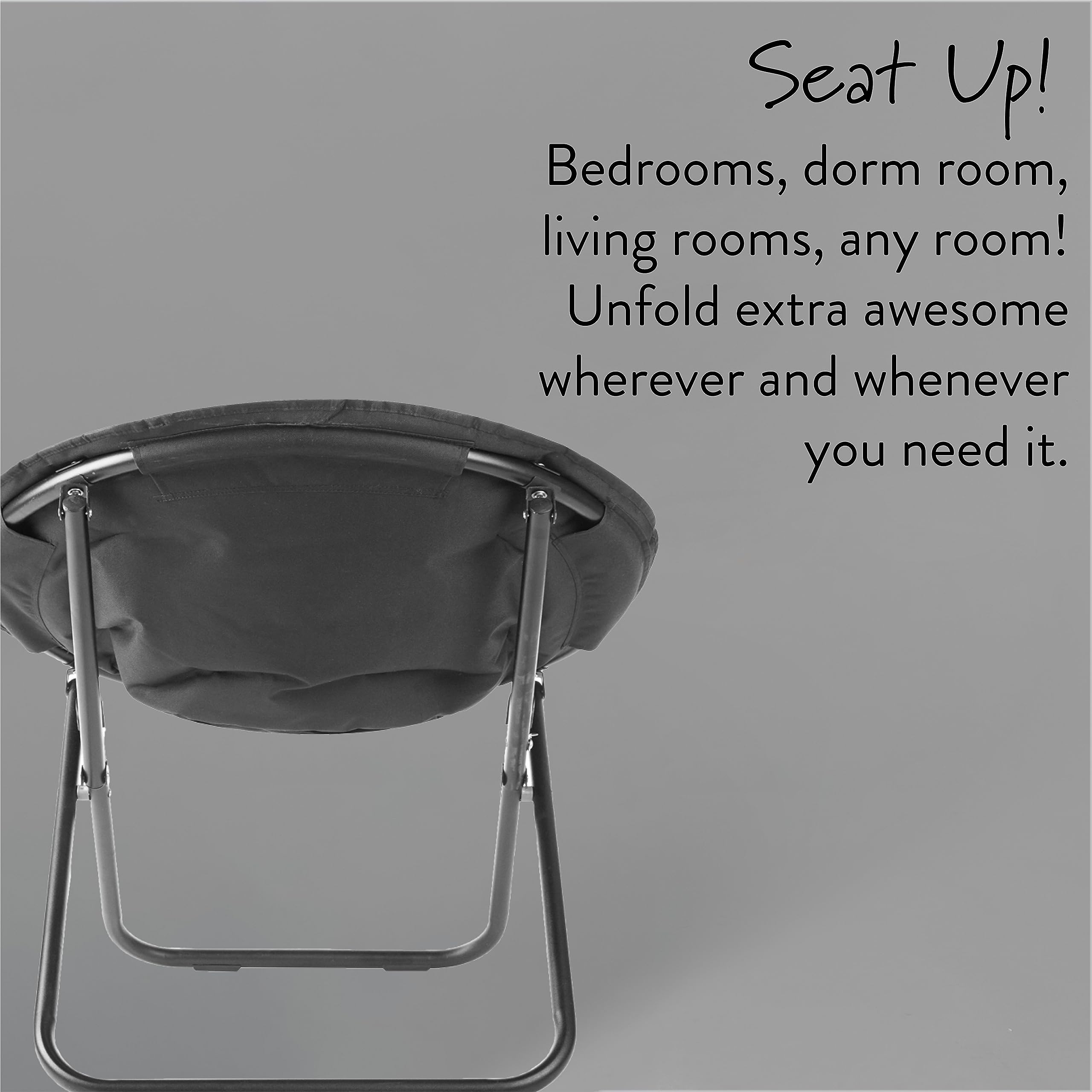 Idea Nuova Harry Potter Plush Folding Saucer Chair with 32” Folding Metal Frame for Kids,Teens,Adults