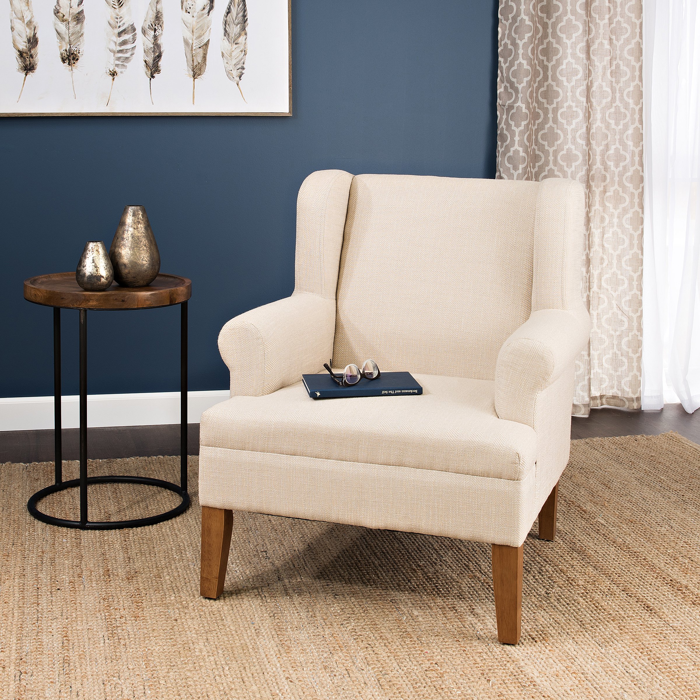 HomePop Swoop Arm Chair armchairs, Grey