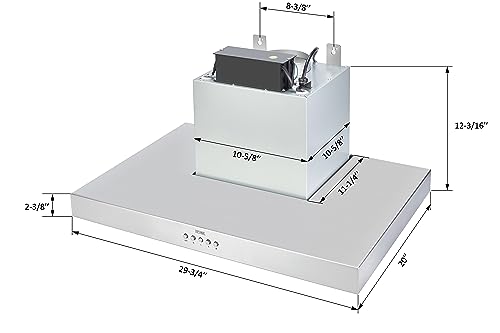 KOBE Range Hoods RAX2130SQB-2 under cabinet range Hood, 30-Inch, Stainless Steel
