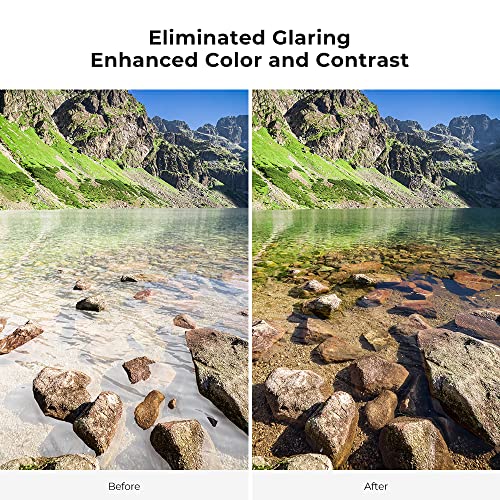 K&F Concept 77mm Circular Polarizer Optical Glass Lens Filter Ultra-Slim 18 Multi-Layer Coatings Circular Polarizing Filters for Camera Lens (K Series)
