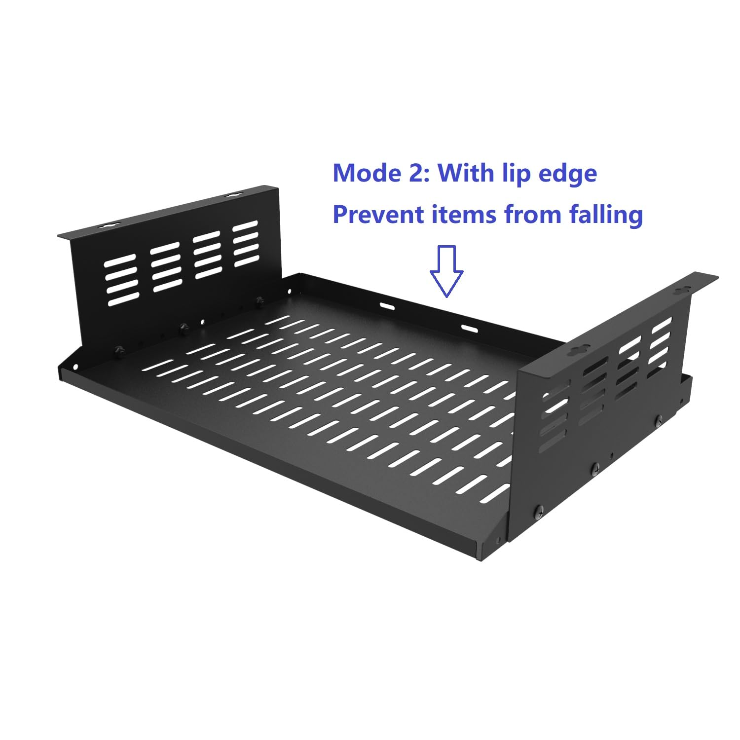 JINGCHENGMEI Under Desk Computer Mount for Small Form Factor SFF Computers and PCs, Product Using Space 17.3" x H 4" x D 12", Compatible with Playstation 4, PS4 Slim, PS4 Pro for Under Desk Gaming