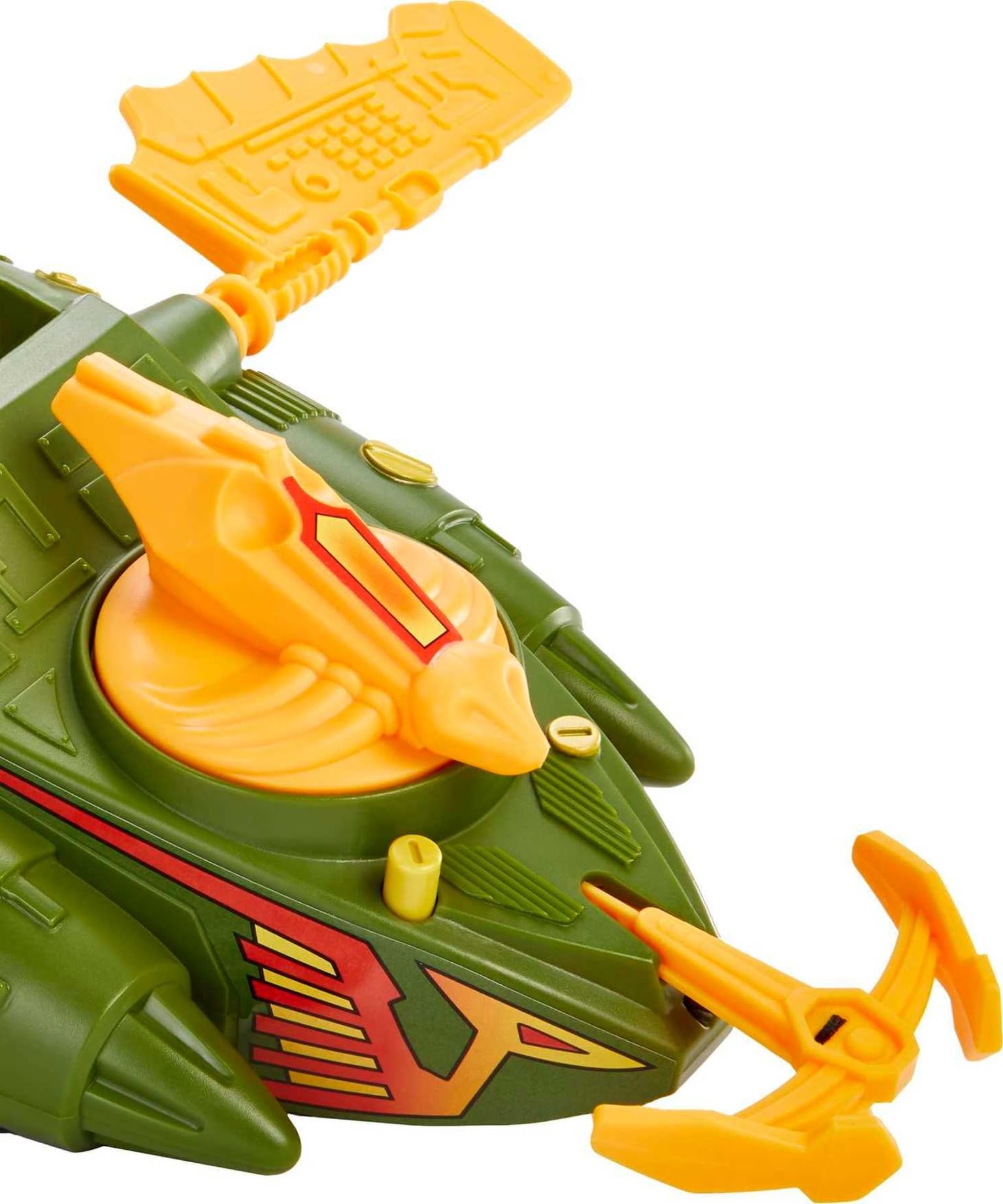 Masters of the Universe Origins Wind Raider Vehicle with Tow Hook, Retractable Cable & Display Stand for Motu Storytelling Play and Display, Gift for Kids Age 6 Years and Older