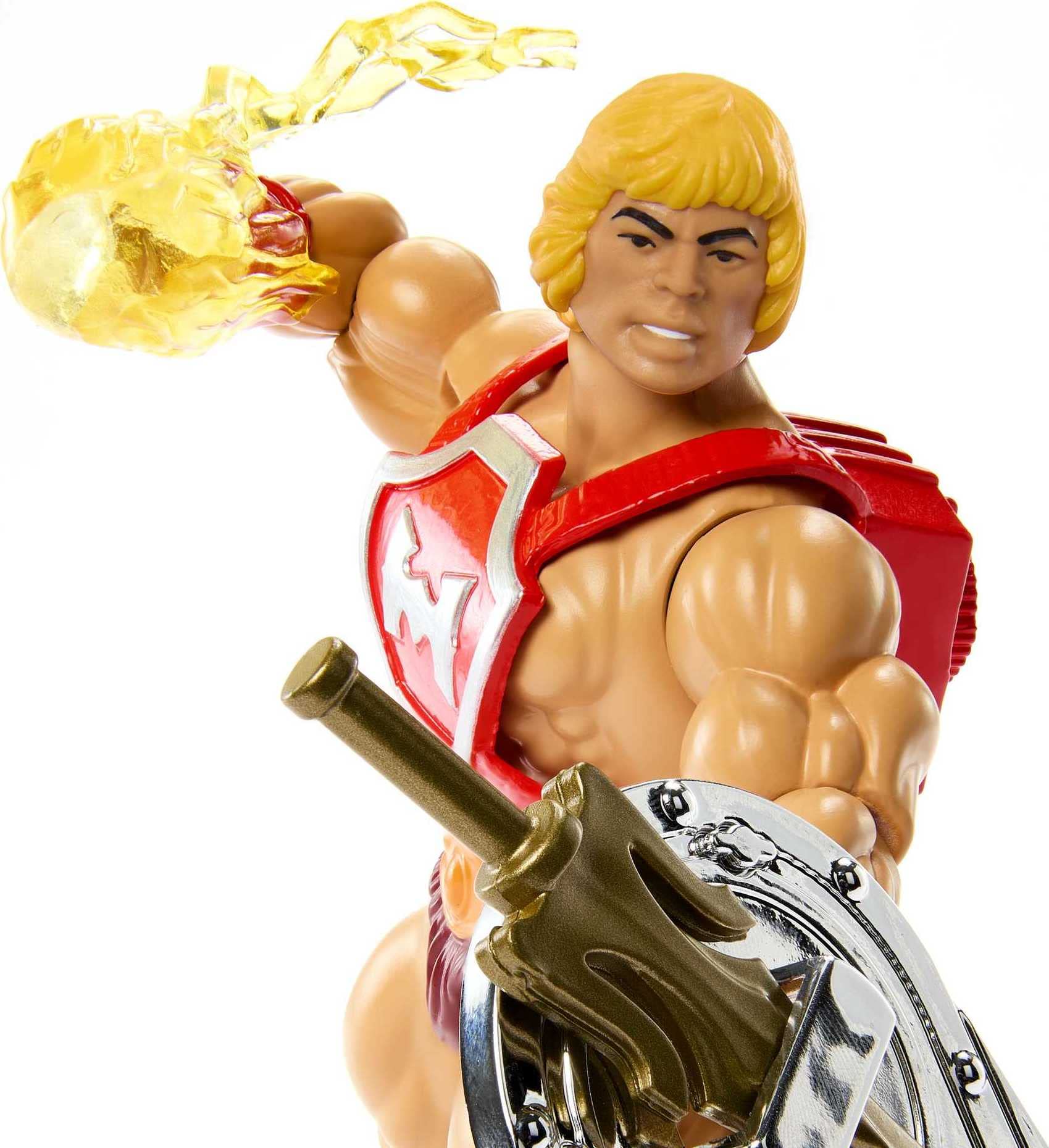 Masters of the Universe Origins Toy, He-Man Deluxe Thunder Punch Action Figure with Accessories, MOTU Collectible