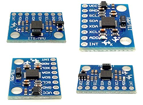 JZK 4 x GY-521 MPU-6050 6DOF Module 3 axis Gyroscope 3 axis Accelerometer for Raspberry Pi and Arduino Projects