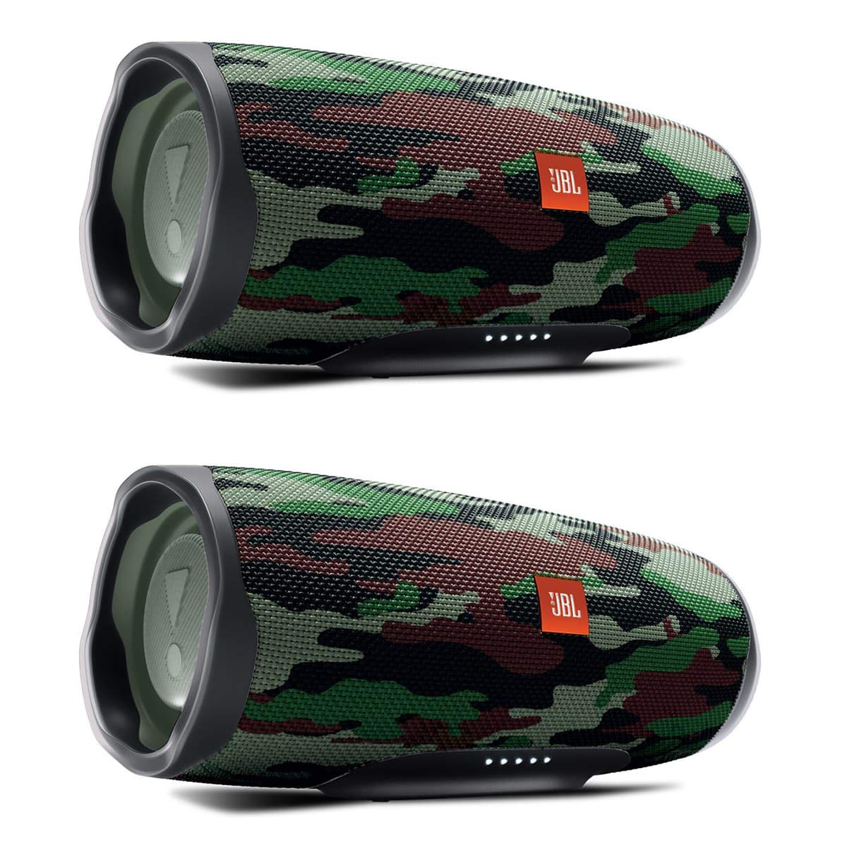 JBL Charge 4 Waterproof Portable Wireless Bluetooth Speaker Bundle - Pair (Camouflage)