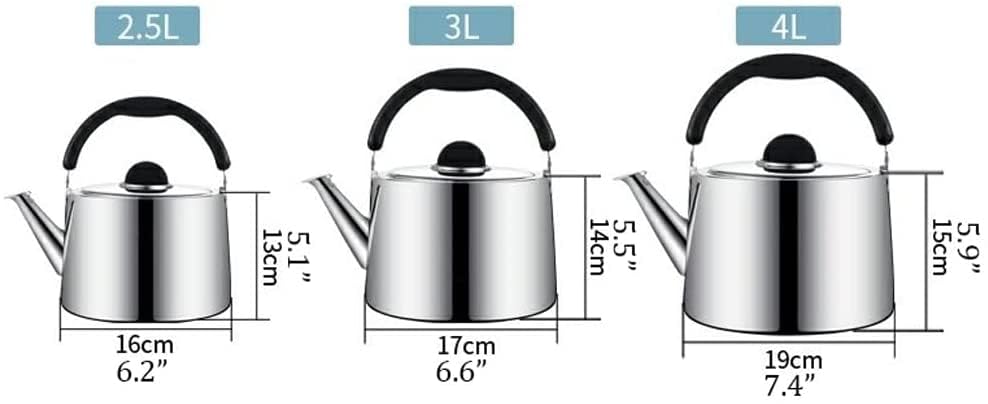 Tea Kettle Stovetop Whistling Tea Kettle Stainless Steel Whistling Tea Kettle Modern Teapot Tea Pot For Stove Top Thicken Stove Top Kettle Tea Kettle for Stove Top