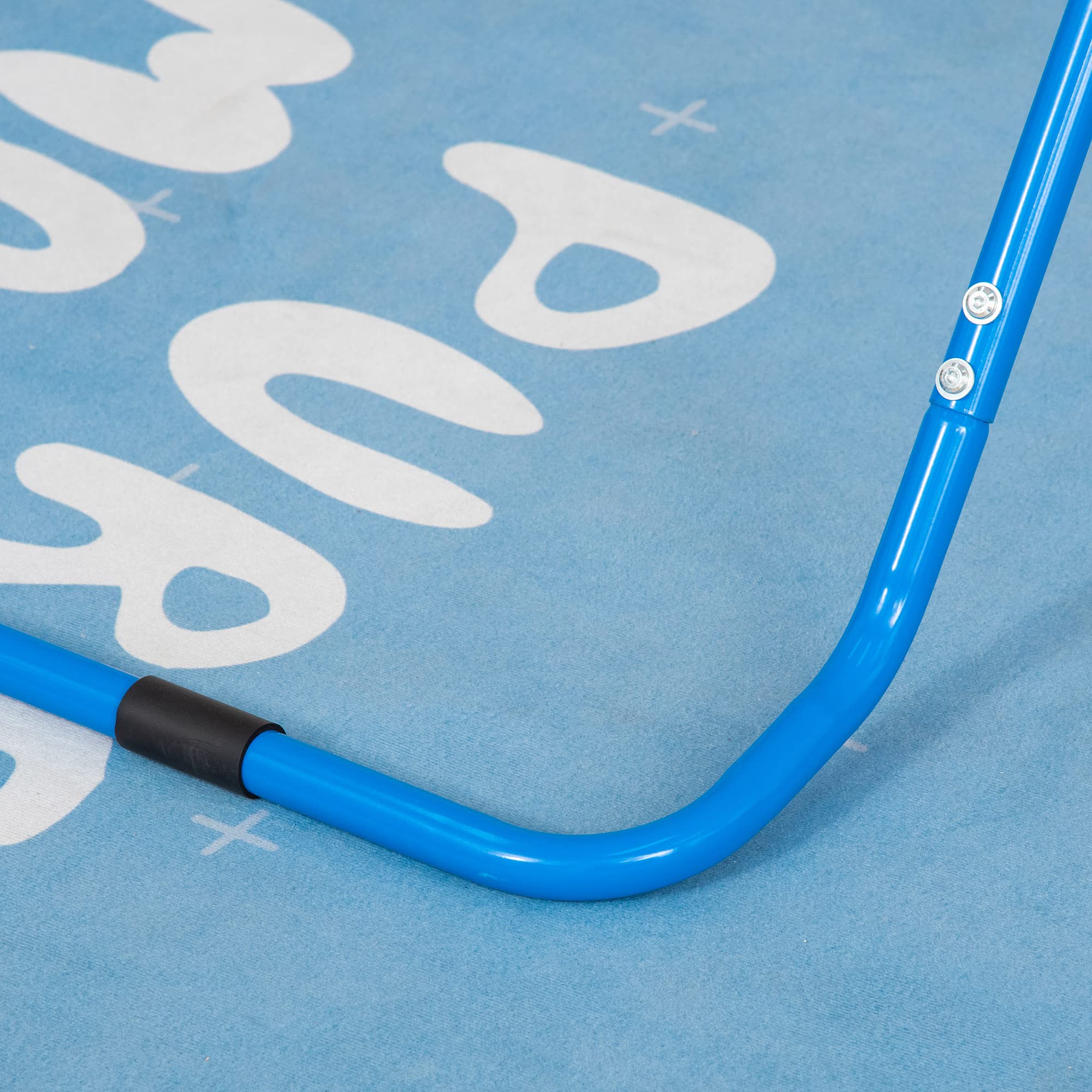 Qaba Folding Gymnastics Bar for Kids with Shock Absorption, Adjustable Gymnastics Horizontal Bar, Gymnastics Kip Bar for Home Use, Blue