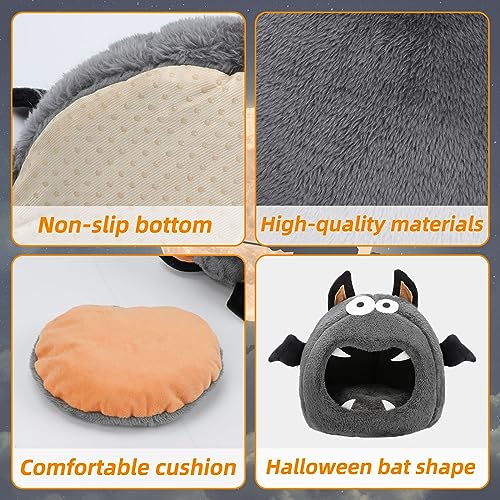 YUEPET Guinea Pig Bed Small Animal Hideout, Warm Cozy Halloween Monster Guinea Pig Hides for Guinea Pig Dwarf Rabbit Ferret Hamster Chinchilla Hedgehog