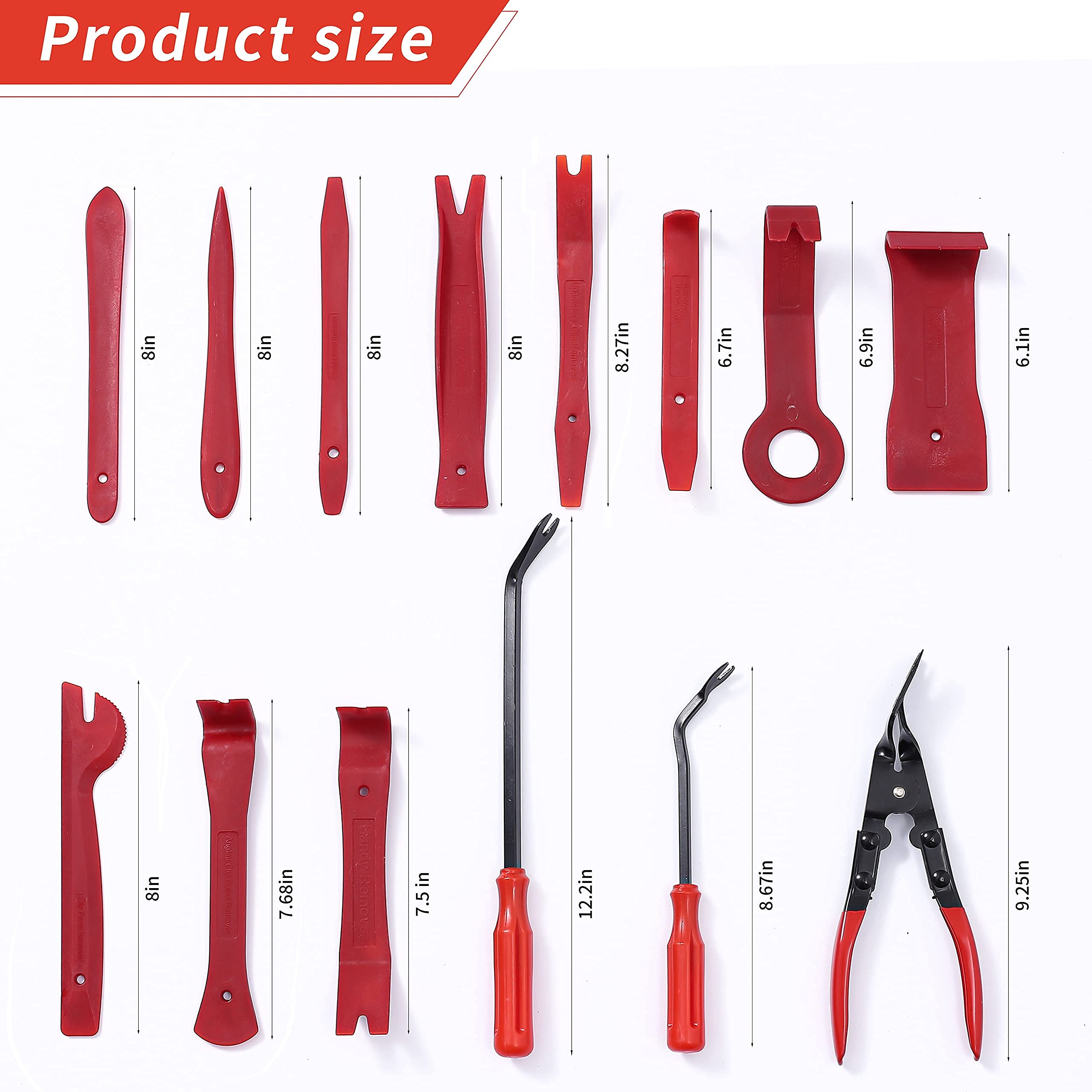 Kurala Auto Trim Tools 19 PCS Auto Trim Removal Tool Kit for Car Interior Panel Dash Audio Radio Removal Installer and Repair Car Pry Tool Kits with Storage Bag