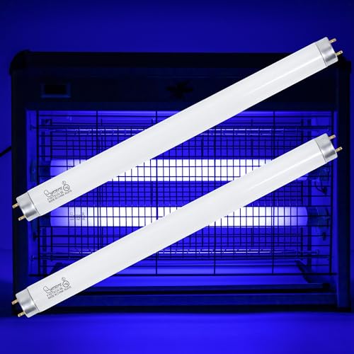 Wesome Lighting T8 F10W U/V BL Replacement Bulbs, 13 Inch Fluorescent Tube for 20W Device, Black Light Bulbs, 365-nm, G13 Base Fluorescent Bulbs, 2 Pack