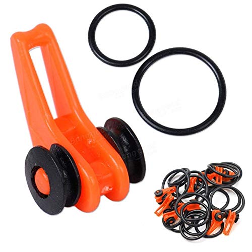 Journey studio 10 Pcs Fishing Hook Keepers Bait Holders Fish Rods Tackle Accessory, As description, Orange