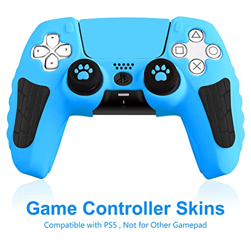Protective Case for PS5 Controller Skins Cover Anti-Slip Grip Silicone Cover Protector Case Compatible with PS5 Slim/PS5 Pro Wireless/Wired Gamepad Controller with 2 Thumb Grip Caps/Sticker