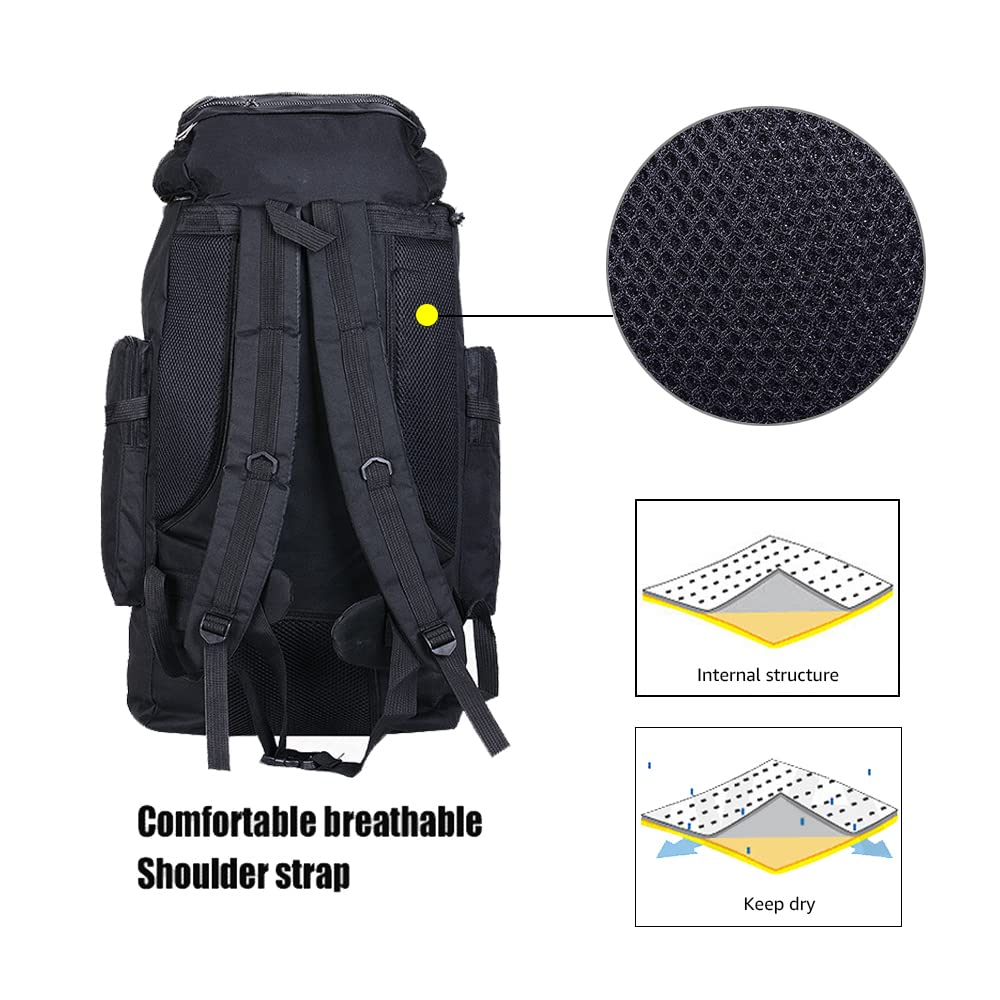 Konelia 75L Camping Hiking Backpack Daypack Hiking Hunting Traveling Backpack for Men & Women