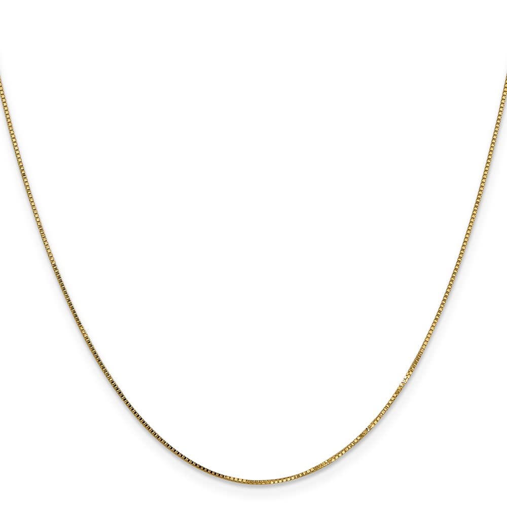 IceCarats 14K Yellow Gold 18 inch .7mm Box Chain Necklace 14K Yellow Gold - 0.7mm - 18 inch