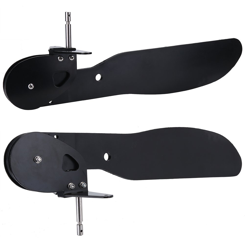 Kayak Canoe Rudder Foot Direction Control Tackle Kits Angling Boat Watercraft Recreation Water Sports Plastic Black