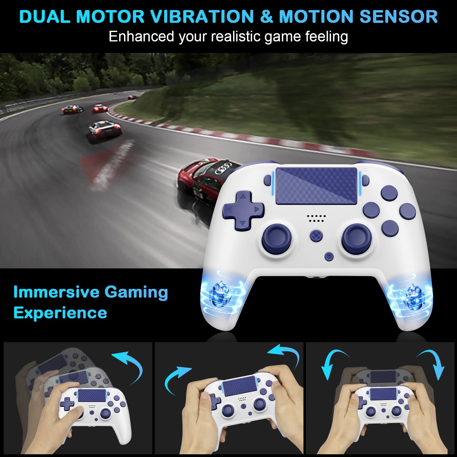 OUBANG Elite Controller for PS4, Game Remote for Scuf PS4 Controller with Turbo, Wireless Joystick Gamepad Modded PS-4 Controller with Back Paddles for Playstation 4/PS5/PC/IOS/Android Gamer Streamer