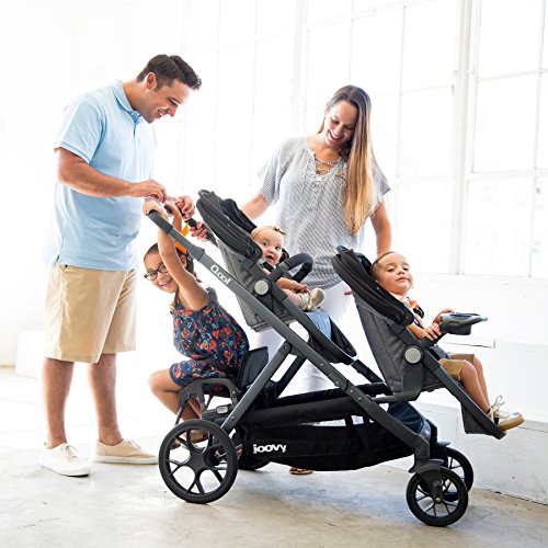 Joovy Qool Stroller, Customizable Stroller, Single, Double, Triple, Grey Melange