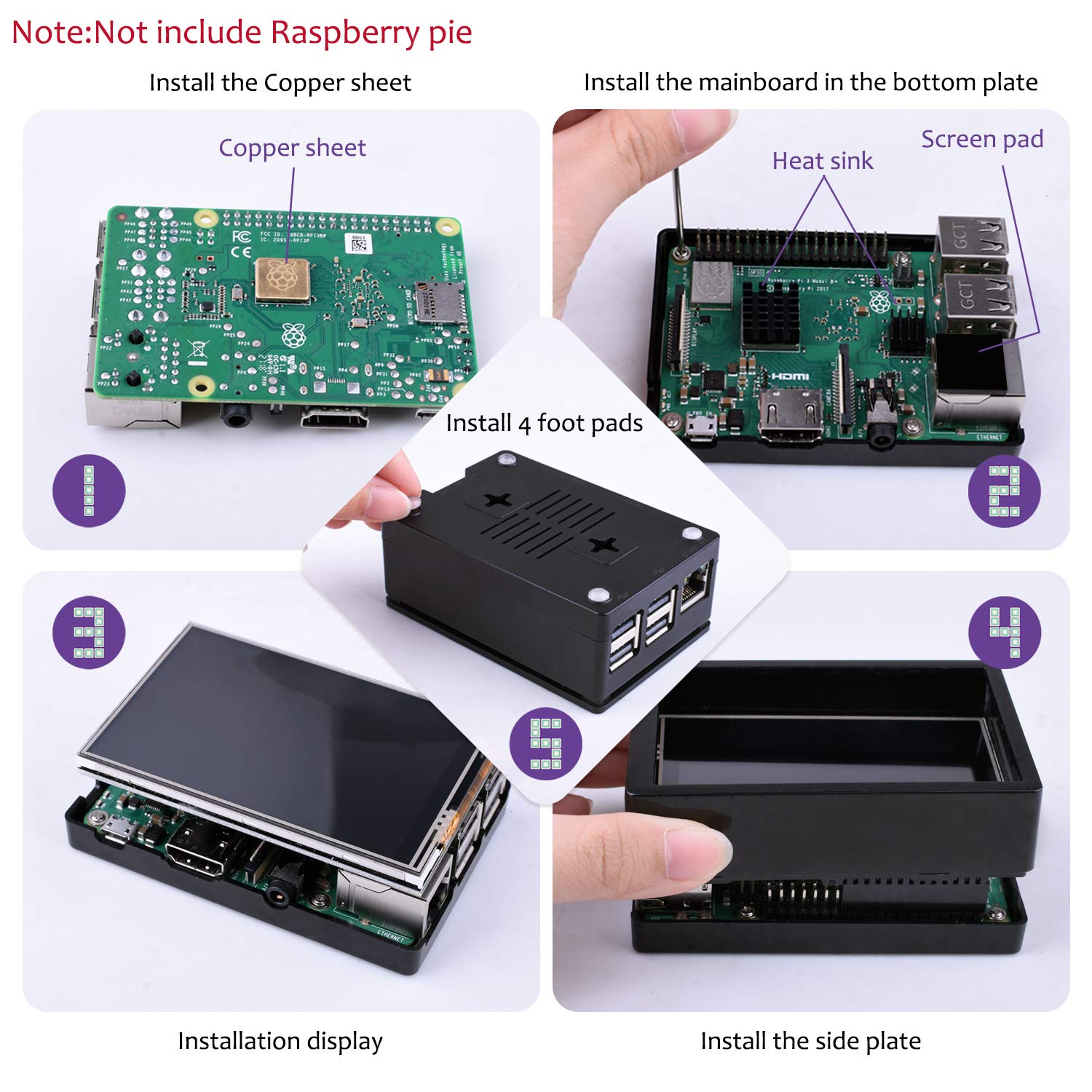 kuman Raspberry Pi 3 B+ 3.5 Inch Touch Screen with Case, 320x480 Pixel Monitor TFT LCD Game Display [Support Raspbian, Ubuntu, RetroPie, Kali]