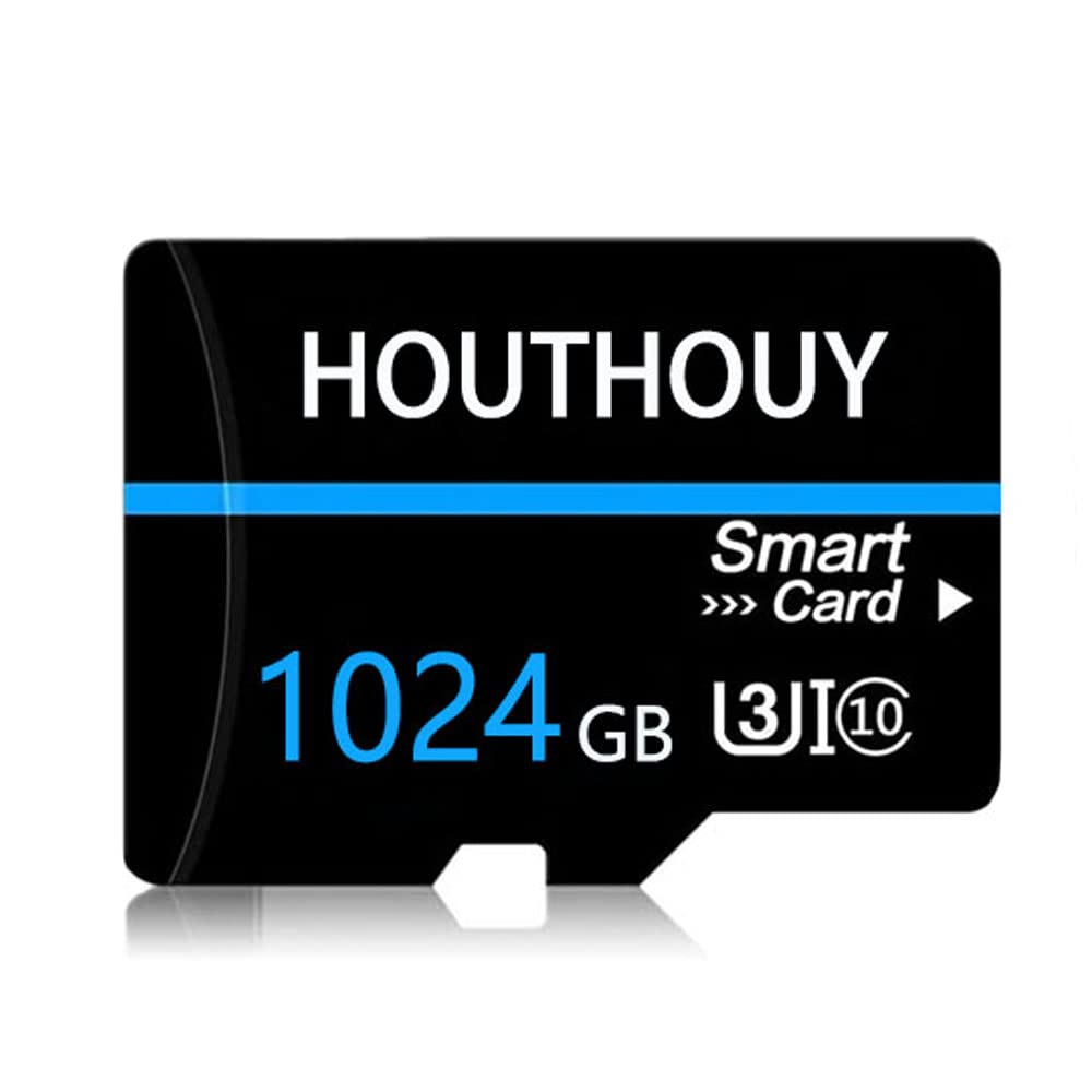 TF Card 1TB Memory Card 1024GB Memory Card with Adapter Memory Card for PC,Computer,Smartphone,Tablet,Drone,Dash Camera (Black)