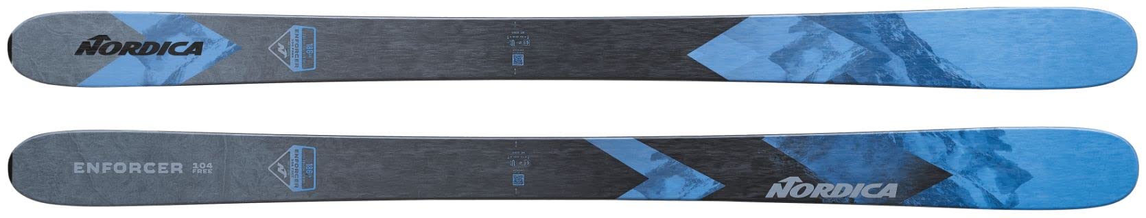 Nordica Men Enforcer 104 Free Skis, Color: Blue/Grey (0A230400001)