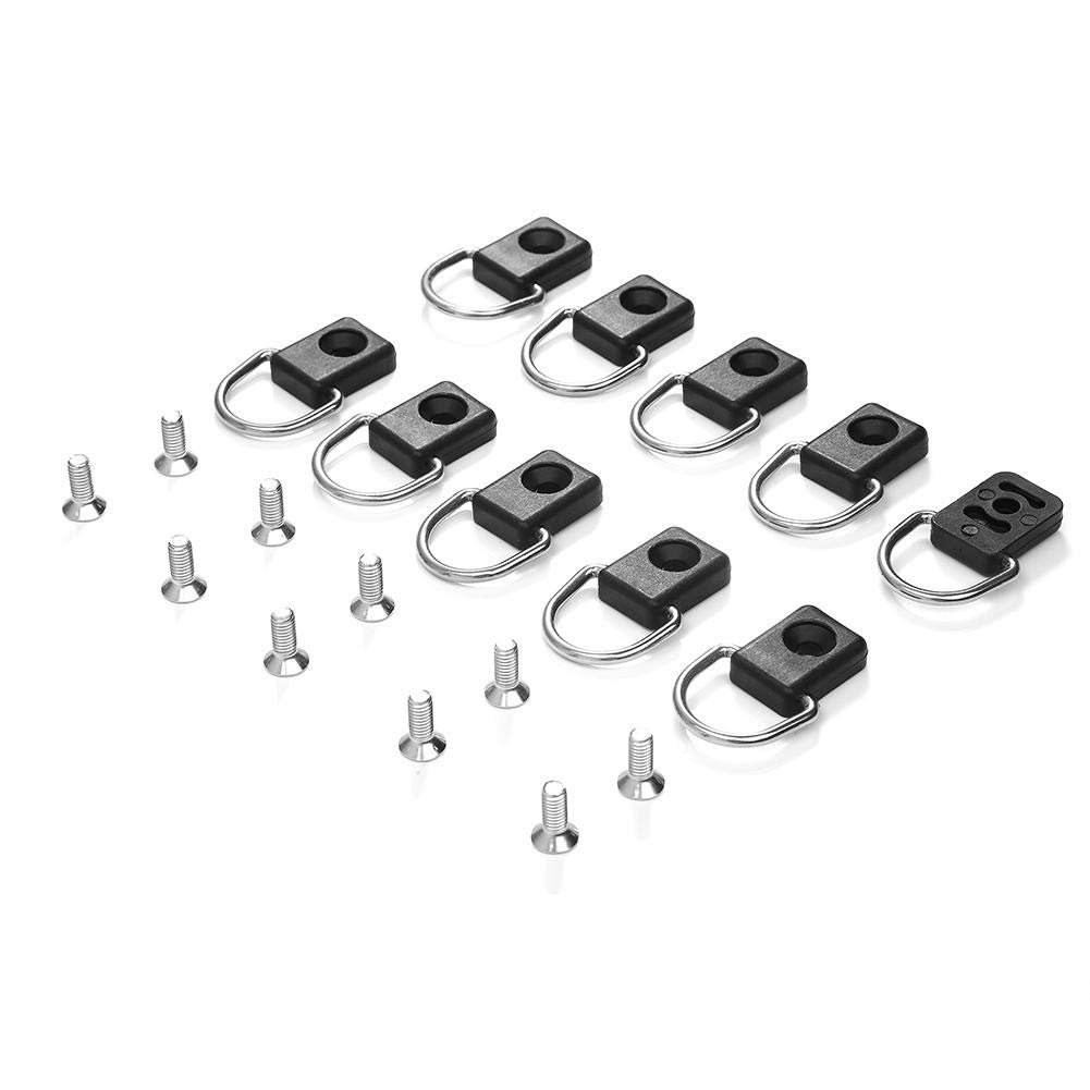 Kayak D Ring with Screw Kit,10pcs Boat D Rings with Screw Kayak Kit Boat Fishing Rigging Sailing Camping Hardware Kayak Accessories Deck Loop Mounting Tie Down Kit