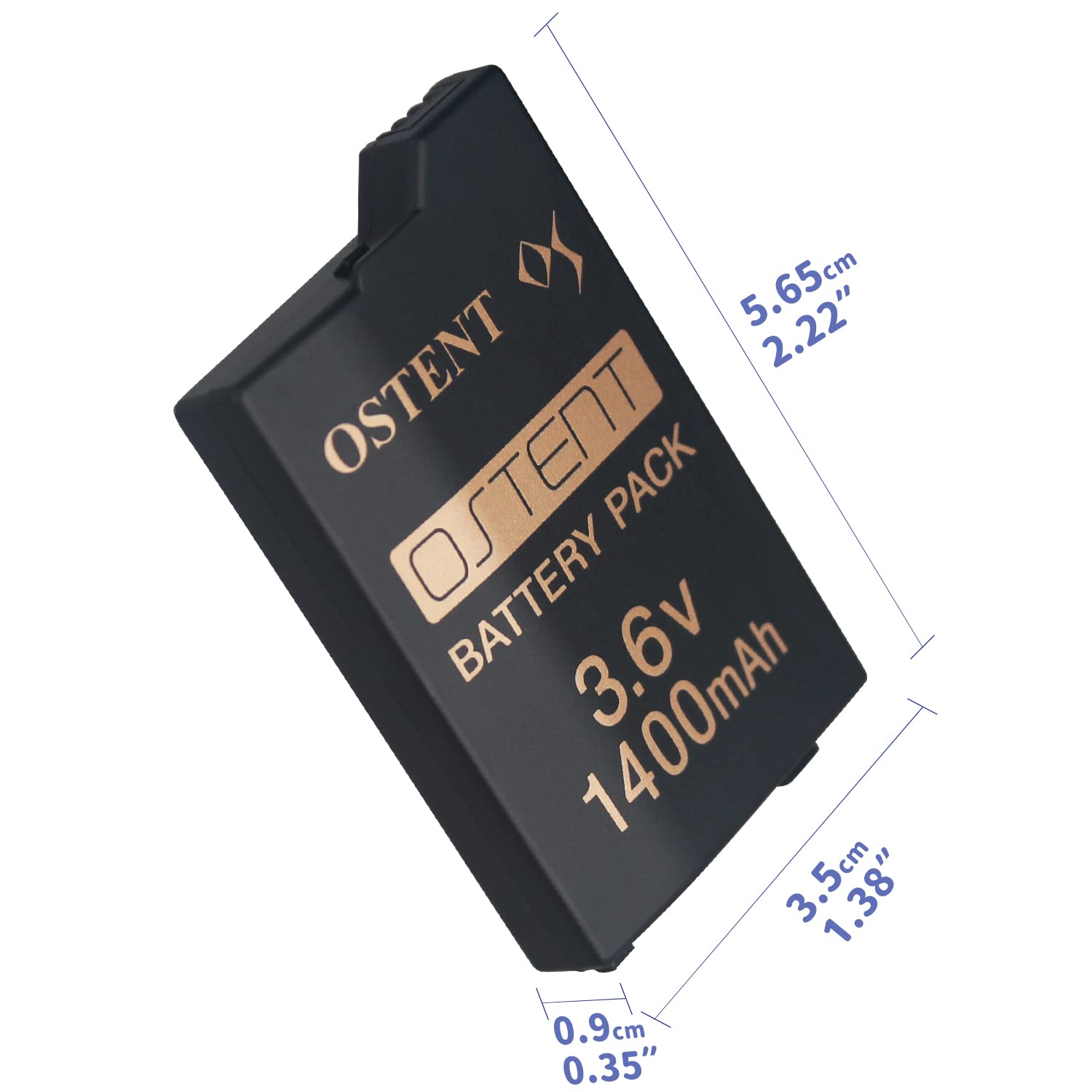OSTENT Real 1400mAh 3.6V Lithium Ion Li-ion Polymer Rechargeable Battery Pack Replacement Upgraded Version for Sony PSP 2000/3000 PSP-S110 Console Video Games