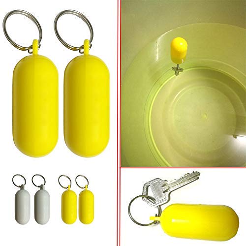Kayak Floating Keyring Fender Buoyant Key Ring Marine Sailing Boat Float Canal Keychain (White 2)