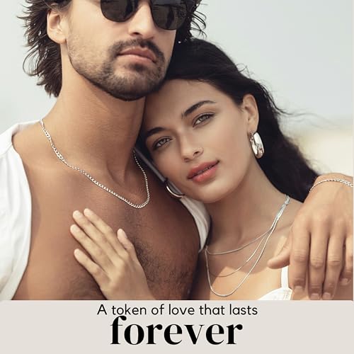 KISPER Silver Diamond Cut Cable Link Chain Necklace β Thin, Dainty, 925 Sterling Silver Jewelry for Women & Men with Lobster Clasp β Made in Italy, 20"