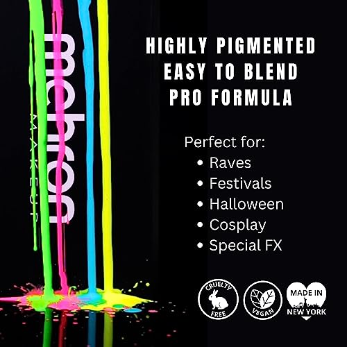 Mehron Makeup Paradise Makeup AQ Face & Body Paint (1.4 oz) (Martian β Neon Green/Green UV)