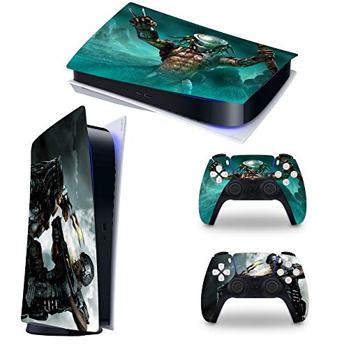 Monster Space PS5 Standard Edition Console and Controller 5 Controller Skin Set - PlayStation 5 Vinyl