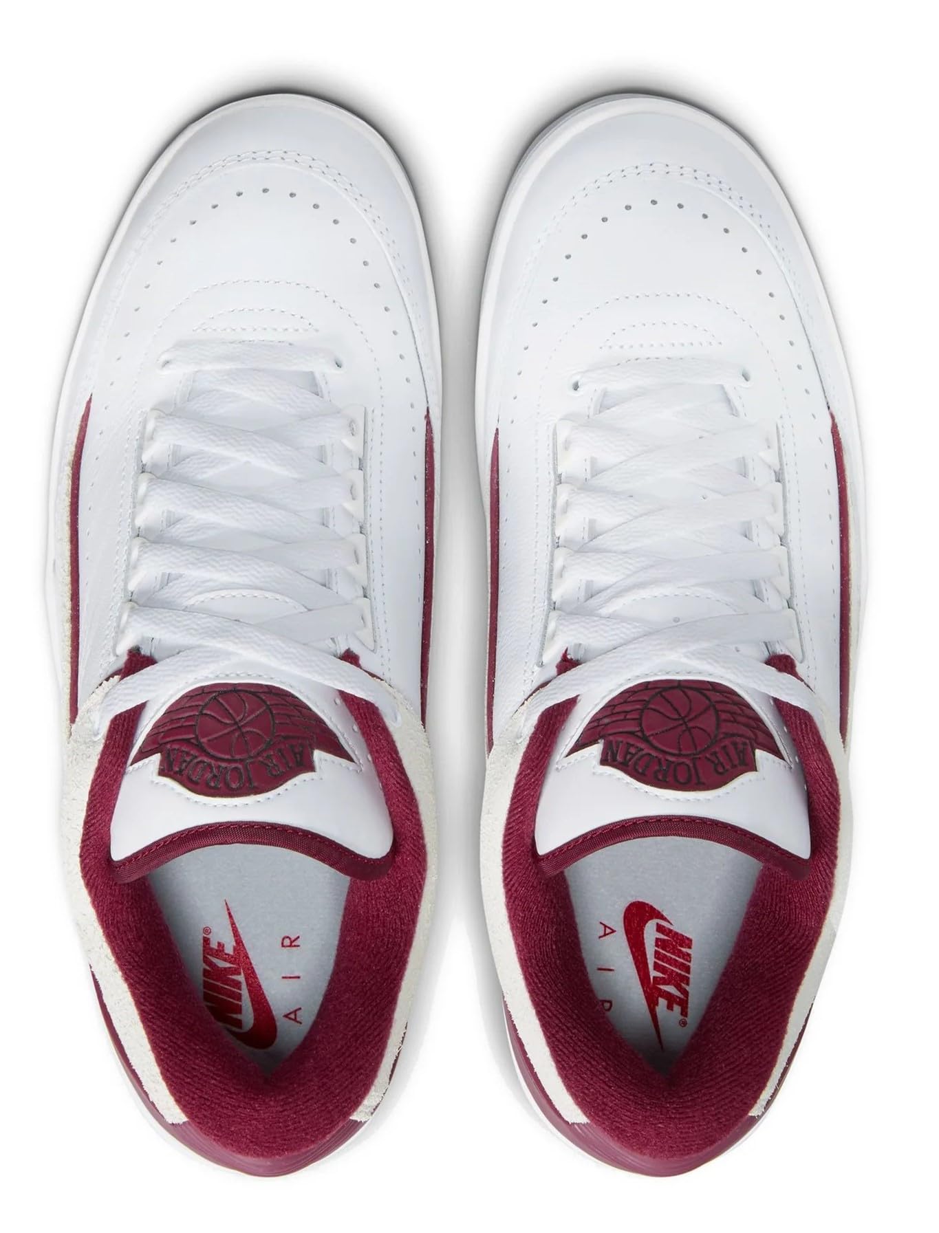 Jordan Men's 2 Retro Low Cherrywood White/Cherrywood Red (DV9956 103) - 10