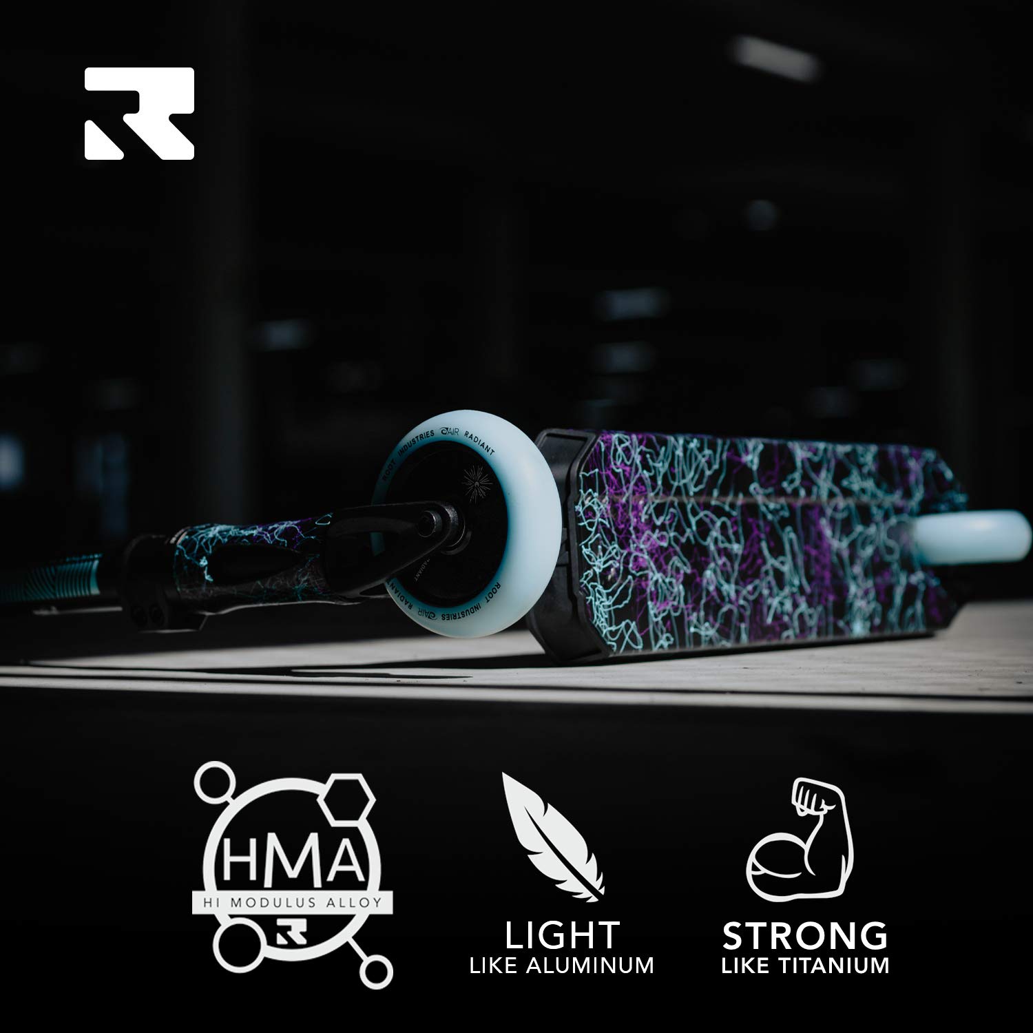 Invictus Complete Scooter - Stunt Scooters - Professional Scooter for Any Age Rider - Pro Scooters for Kids Pro Scooters for Adults - Pro Scooter Deck, Pro Scooter Wheels - (Blk/Blu/PRP)