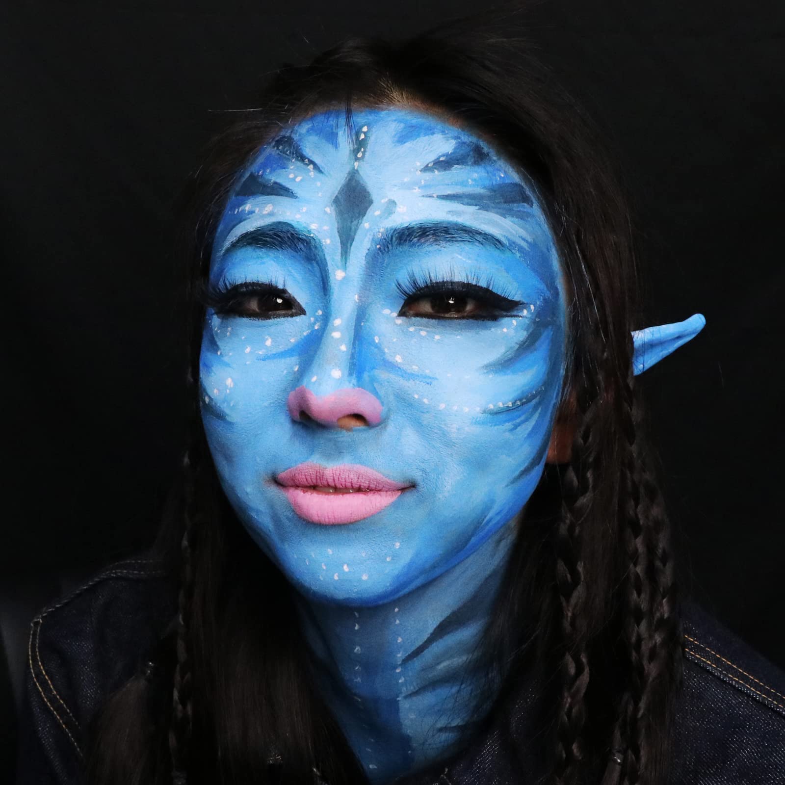MEICOLY 2pcs Blue Eyeshadow Stick,Metallic Shimmer Crayon,Waterproof Single Eye shadow Pencil,Shiny Blue Rotating Eye shadow Blue Eyeliner Stick Corpse Bride Avatar Blue Eyeshadow Makeup