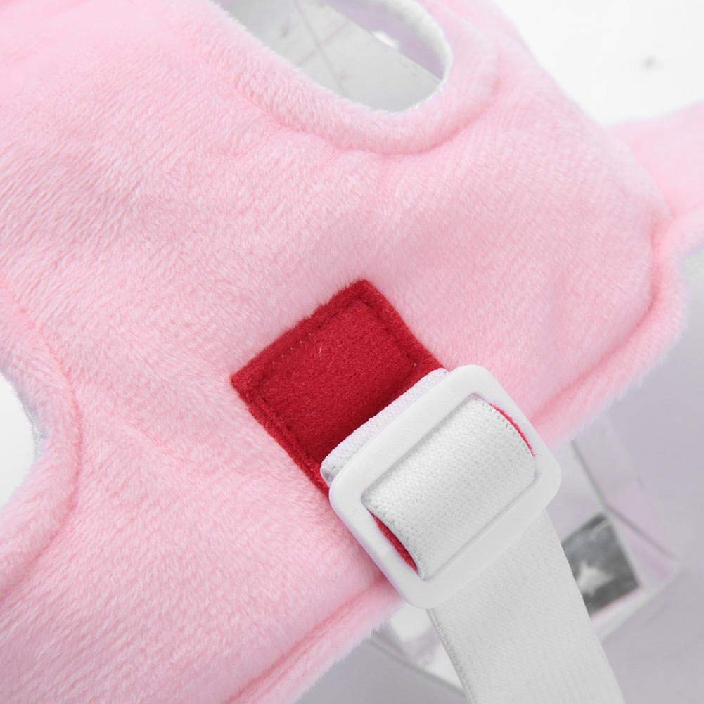 Infant Head Protection Cushion Bonnet Hat Baby Toddler Safety Helmet Adjustable Safety Protective Headguard Harnesses Hat for Biking Walking Crawling(Pink)