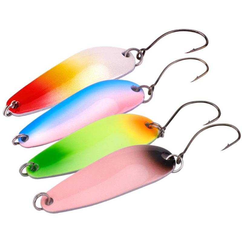 Madi Kay Designs Fishing Gear 铜体勺型马口亮片4.5g迷你金属铁片配压扁双