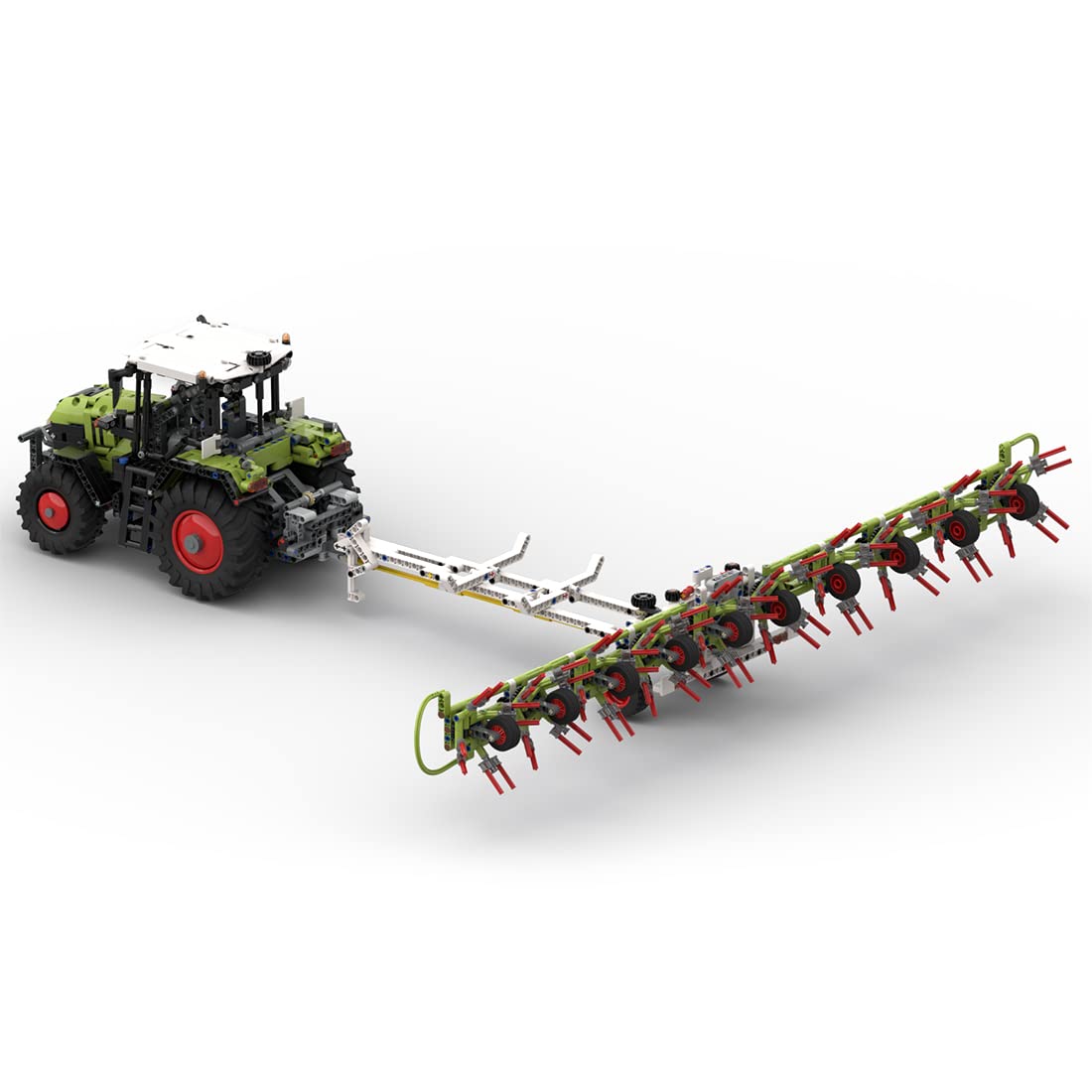 Ottima RC Farm Hay Tedder Building Blocks, Dynamic Extendable Tech Vehicles Tractor Building Kit Compatible with Lego Technic - 2057PCS