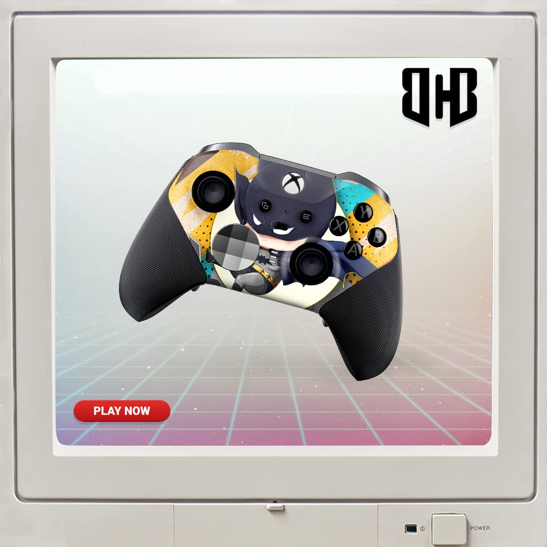 Psychedelic Waves Customised Wireless Controller for Elite by BCB. Original Elite Series 2 Controller Compatible with Xbox One / Series X & S. Customized with Water Transfer Printing (Not a Skin)