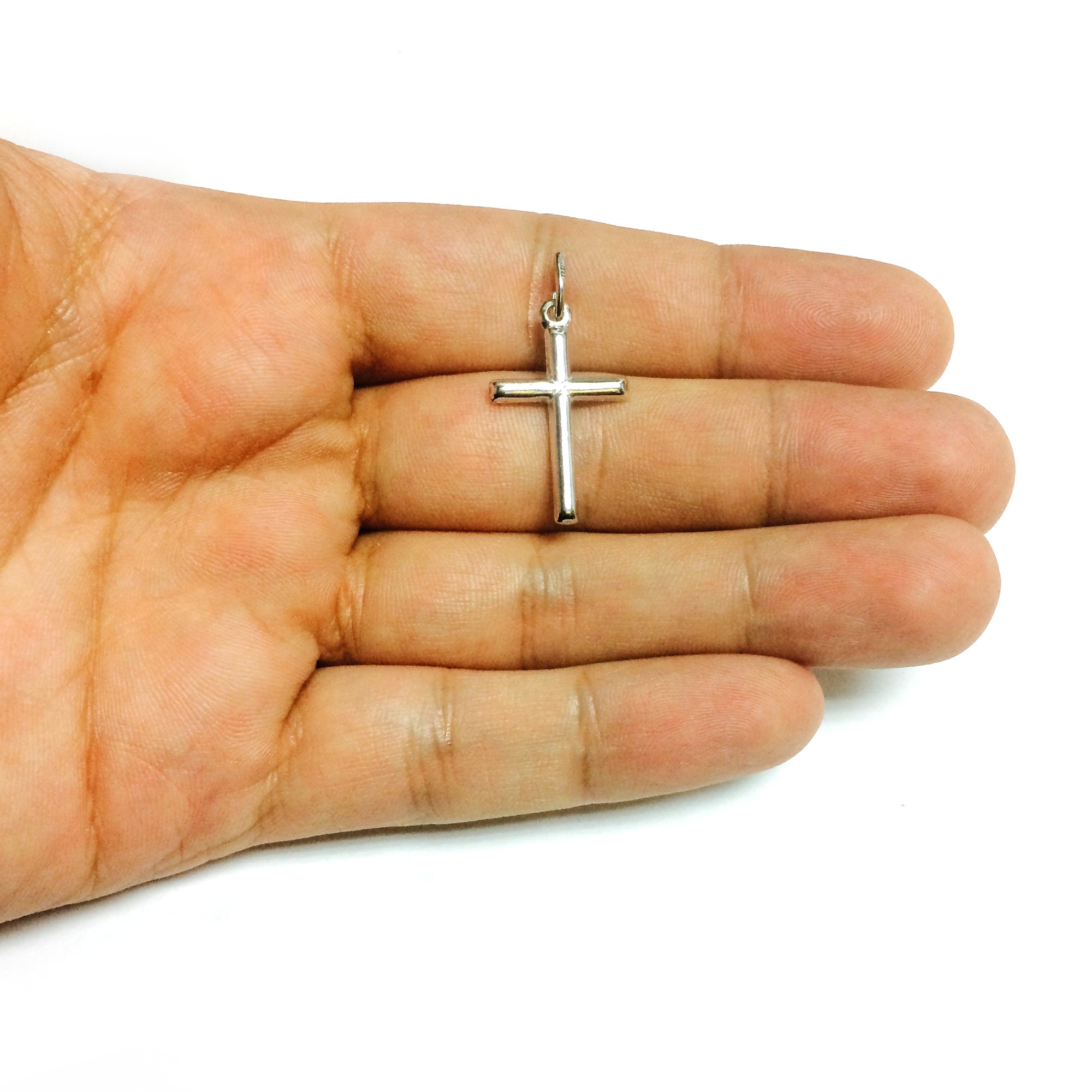 Jewelry Affairs Sterling Silver Cross Pendant, 15 x 30 mm